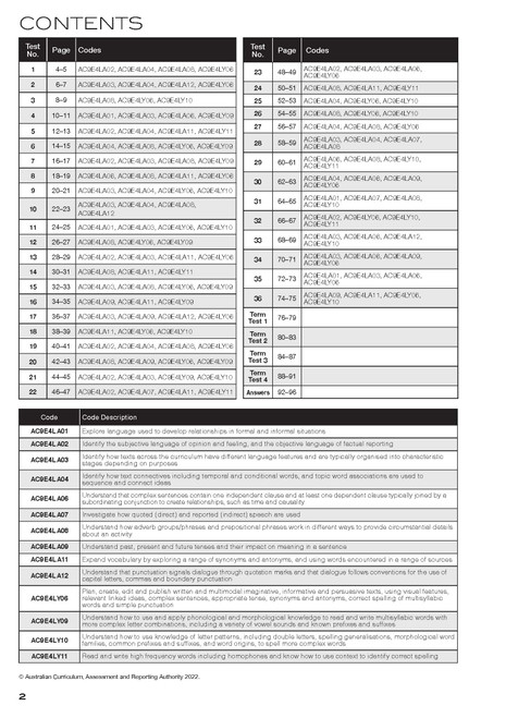 Achievement Standards Assessment: English - Language Year 4