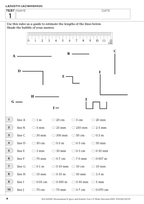 Achievement Standards Assessment: Measurement & Space, Statistics ...