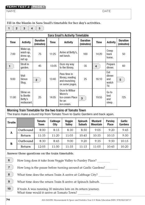 Achievement Standards Assessment: Measurement & Space, Statistics ...
