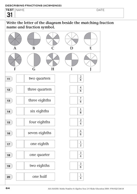 Achievement Standards Assessment: Number and Algebra Year 2