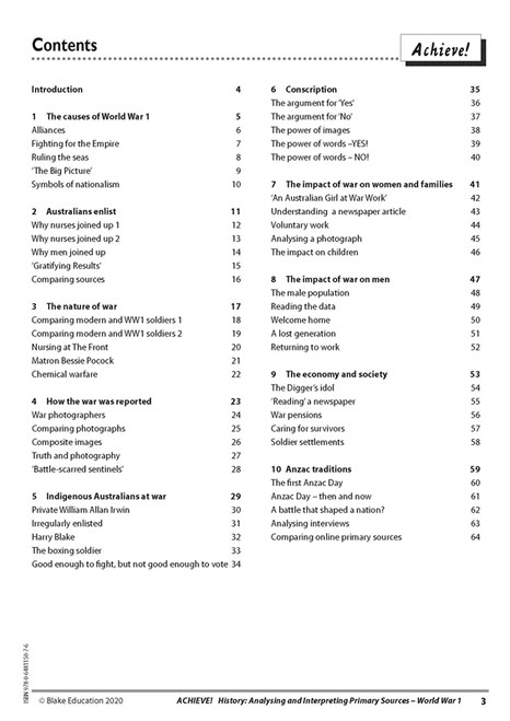 Achieve! History - Analysing and Interpreting Primary Sources - World ...