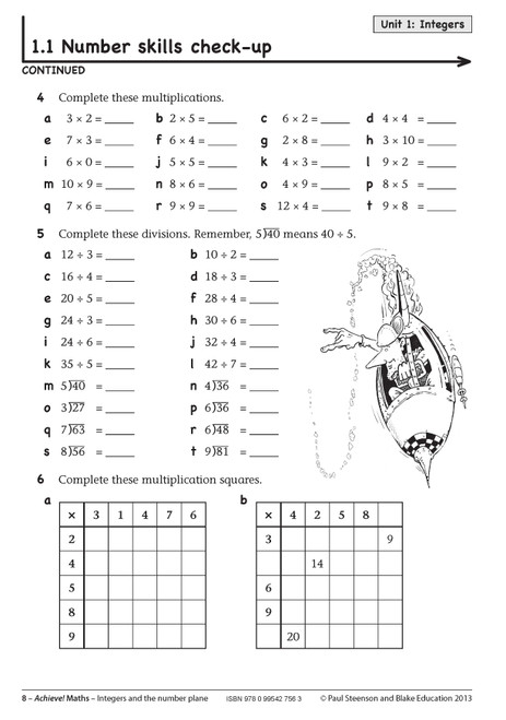 Achieve! Maths - Integers & the Number Plane | Blake Education