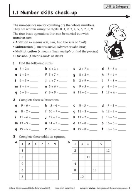 Achieve! Maths - Integers & the Number Plane | Blake Education