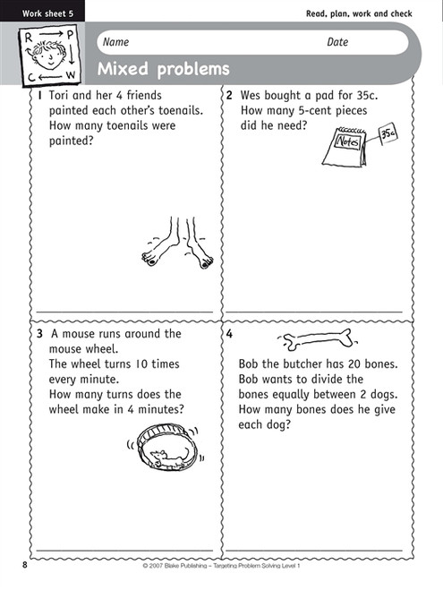 Targeting Maths Problem Solving - Strategy and Work Sheet Book - Level ...