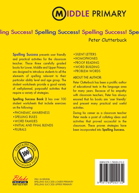 Spelling Success - Middle - Book 2 | Blake Education