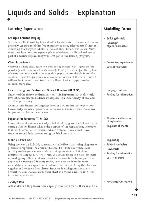 Targeting Writing Across the Curriculum Lower Primary | Blake Education