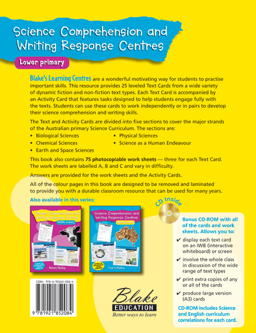 Blake's Learning Centres Science Comprehension & Writing LP | Blake ...