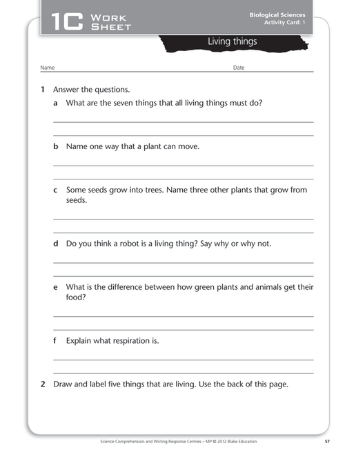 Blake's Learning Centres Science Comprehension & Writing MP | Blake ...