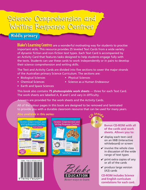 Blake's Learning Centres Science Comprehension & Writing MP | Blake ...