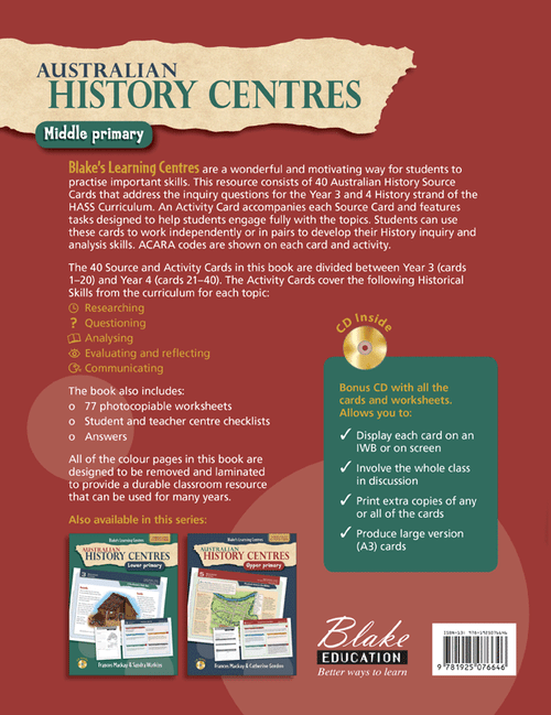 Blake's Learning Centres: Australian History Centres MP | Blake Education
