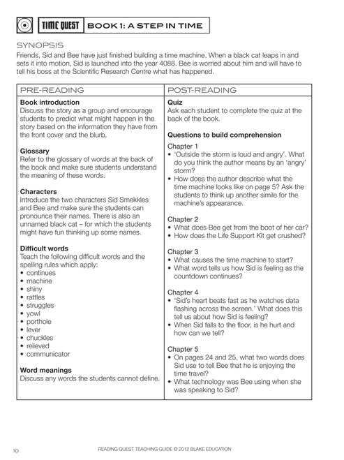 Reading Quest Teaching Guide - Blake Education