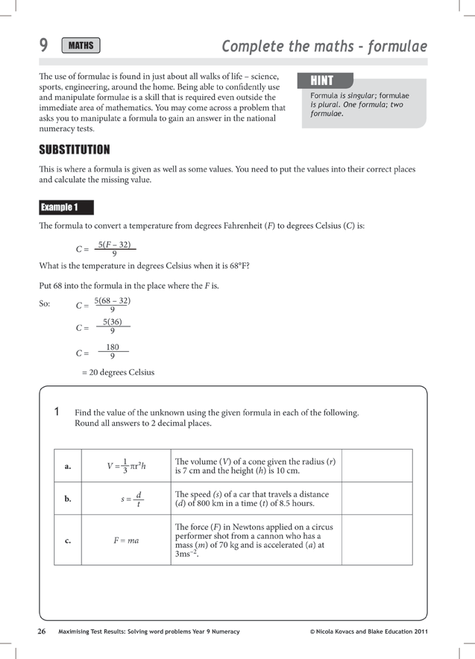 Maximising Test Results - Solving NAPLAN*-style word problems Year 9 ...