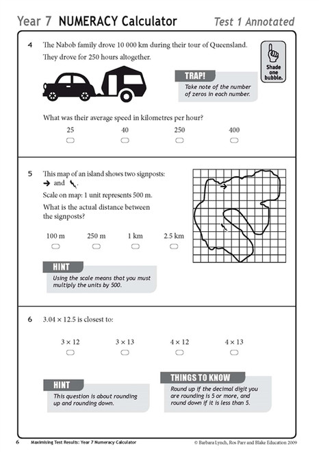 Maximising Test Results - NAPLAN*-style Year 7 Numeracy: Calculator ...