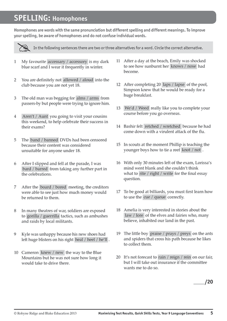 Maximising Test Results - NAPLAN*-style Literacy: Quick Skills Tests ...