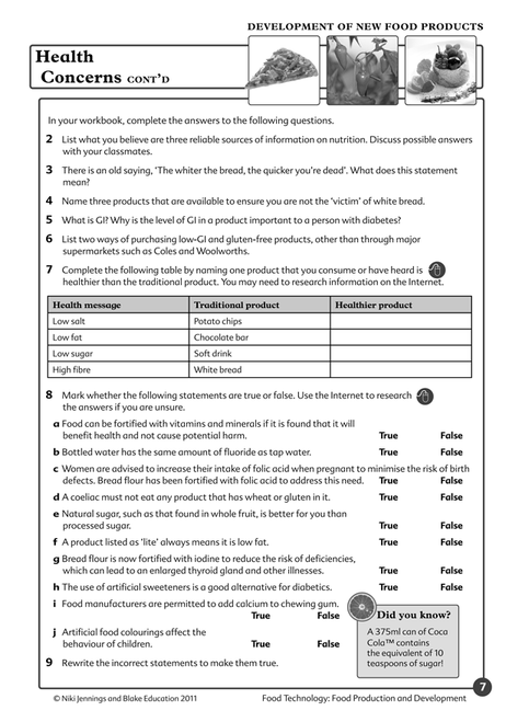 Instant Lessons - Food Technology - Food Production and Development ...