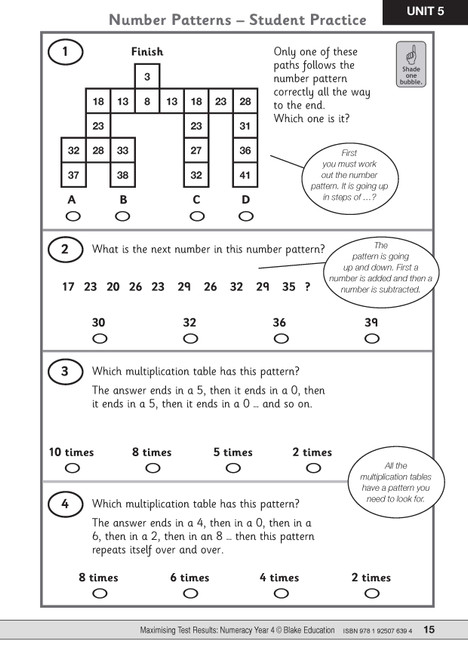 Maximising Test Results - NAPLAN*-style Year 4 Numeracy | Blake Education