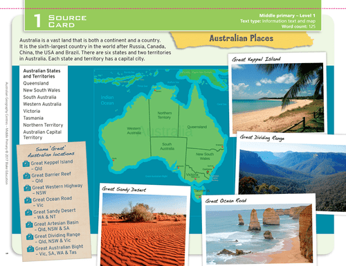 Australian Geography Centres Middle Primary | Blake Education