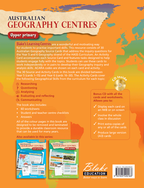 Australian Geography Centres Upper Primary | Blake Education