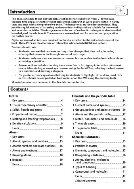 Instant Lessons - Quick Science Tests - Chemistry 1 | Blake Education