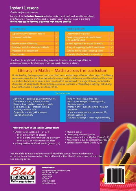Literacy in Maths - Maths Across the Curriculum | Blake Education