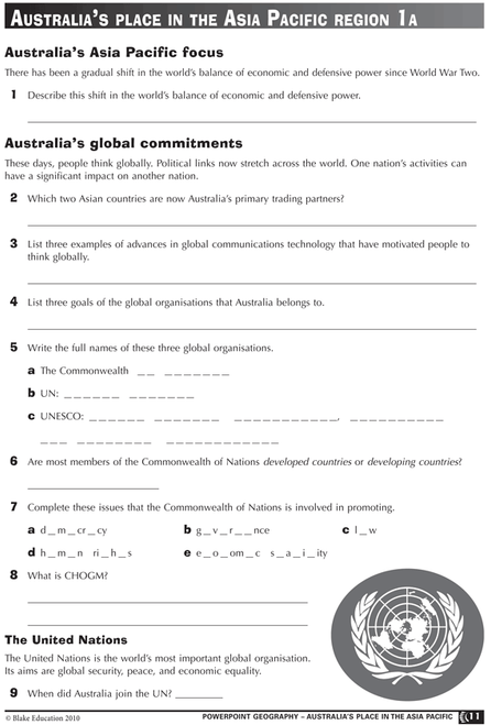 Instant Lessons PowerPoint - Geography - Australia's place in the Asia ...