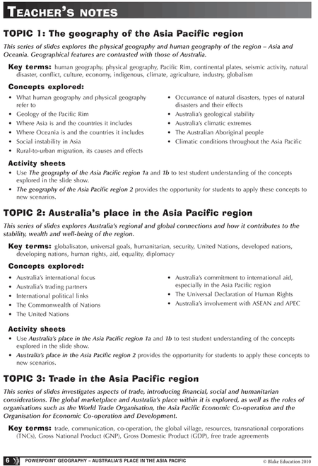 Instant Lessons PowerPoint - Geography - Australia's place in the Asia ...