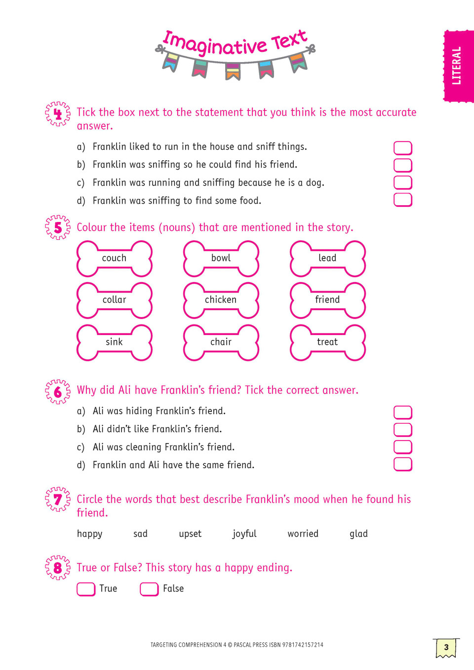 Targeting Comprehension Activity Book Year 4