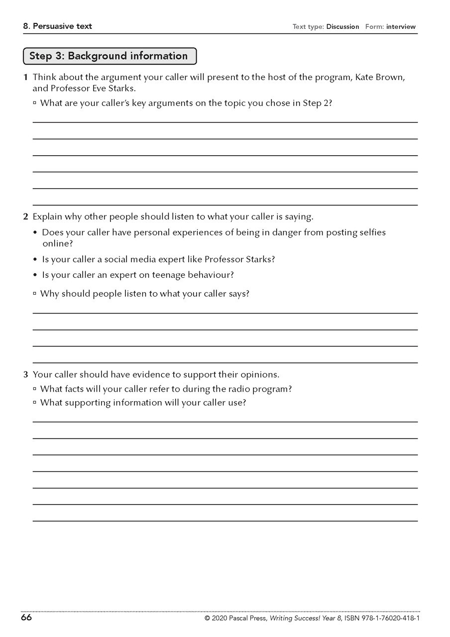 Writing Success! Year 8 Workbook