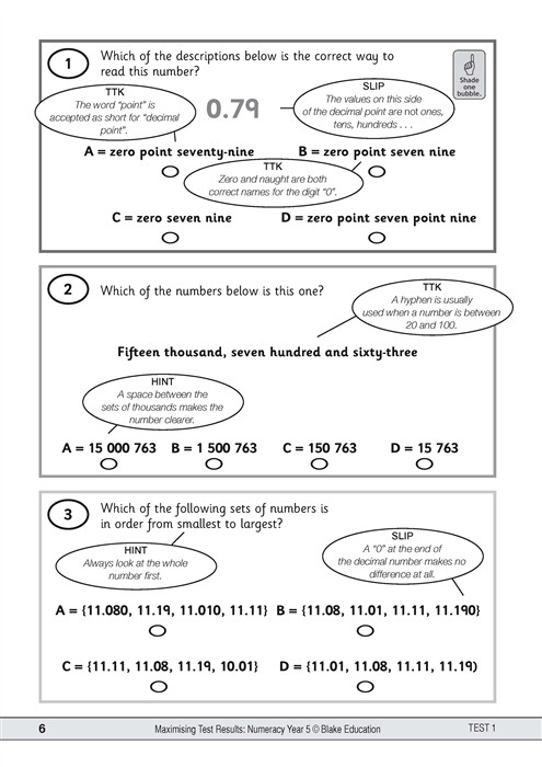 Maximising Test Results - NAPLAN*-style Year 5 Numeracy | Blake Education