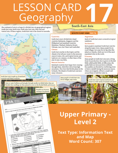 Blake's Compact Lesson Cards - Geography UP - Information Text and Map ...