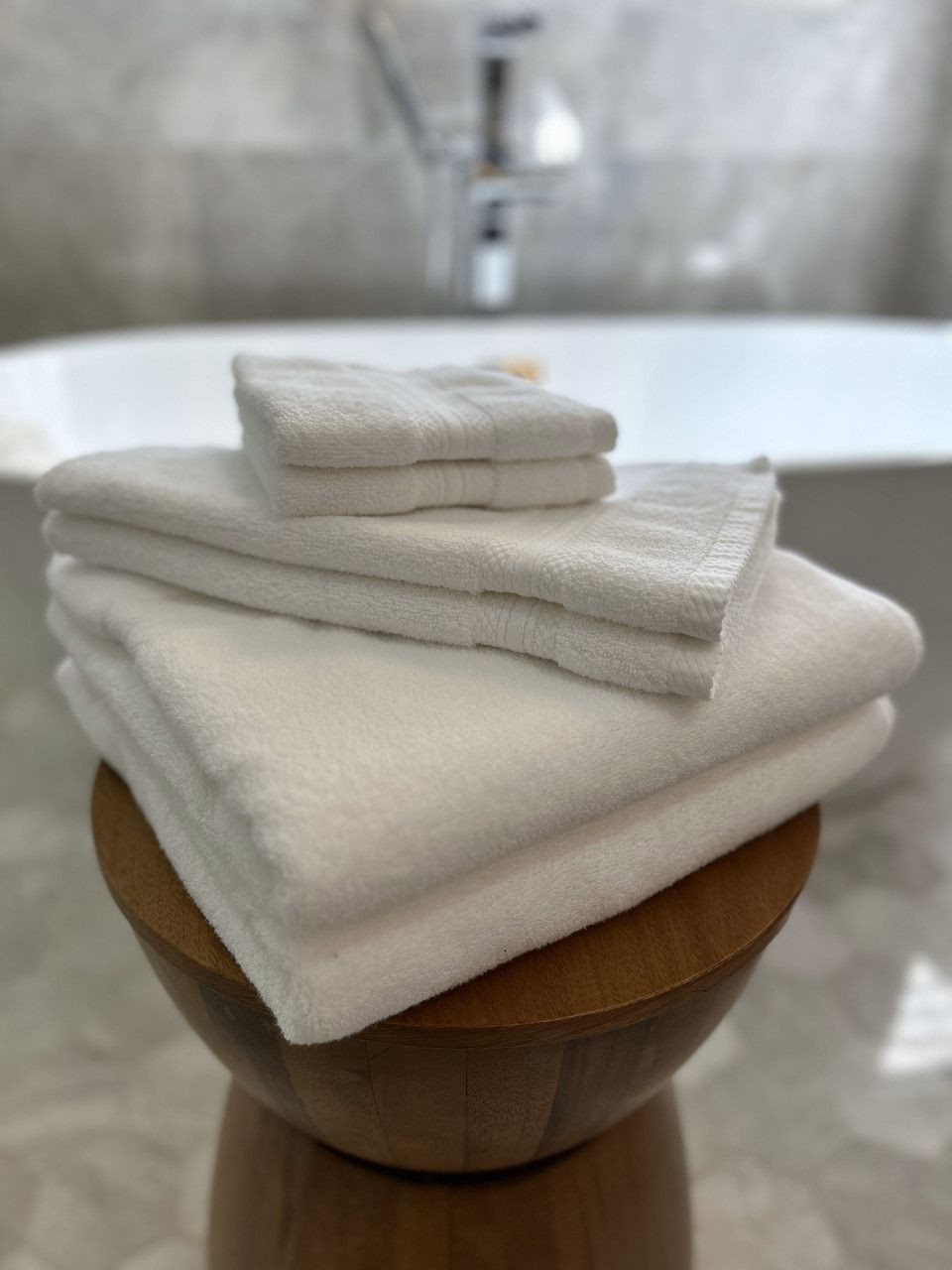 Premium Zero Twist Towels in White by Still Water|Small Quantity | Bath ...