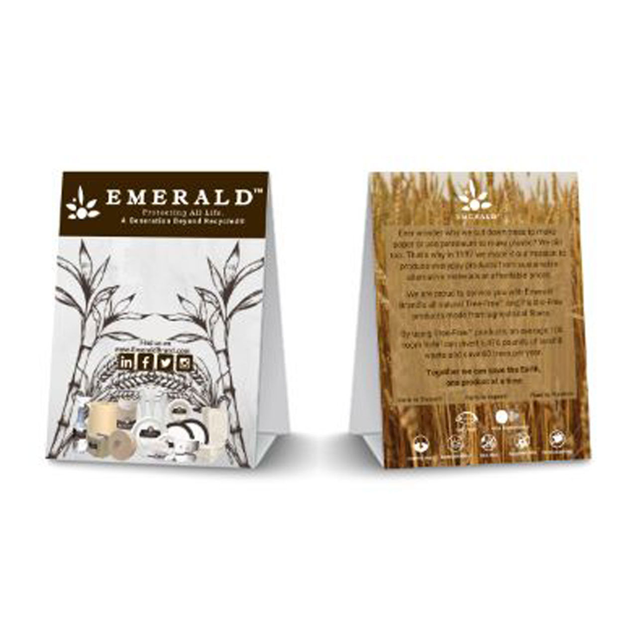 Emerald Tent Cards | Table Tent Cards