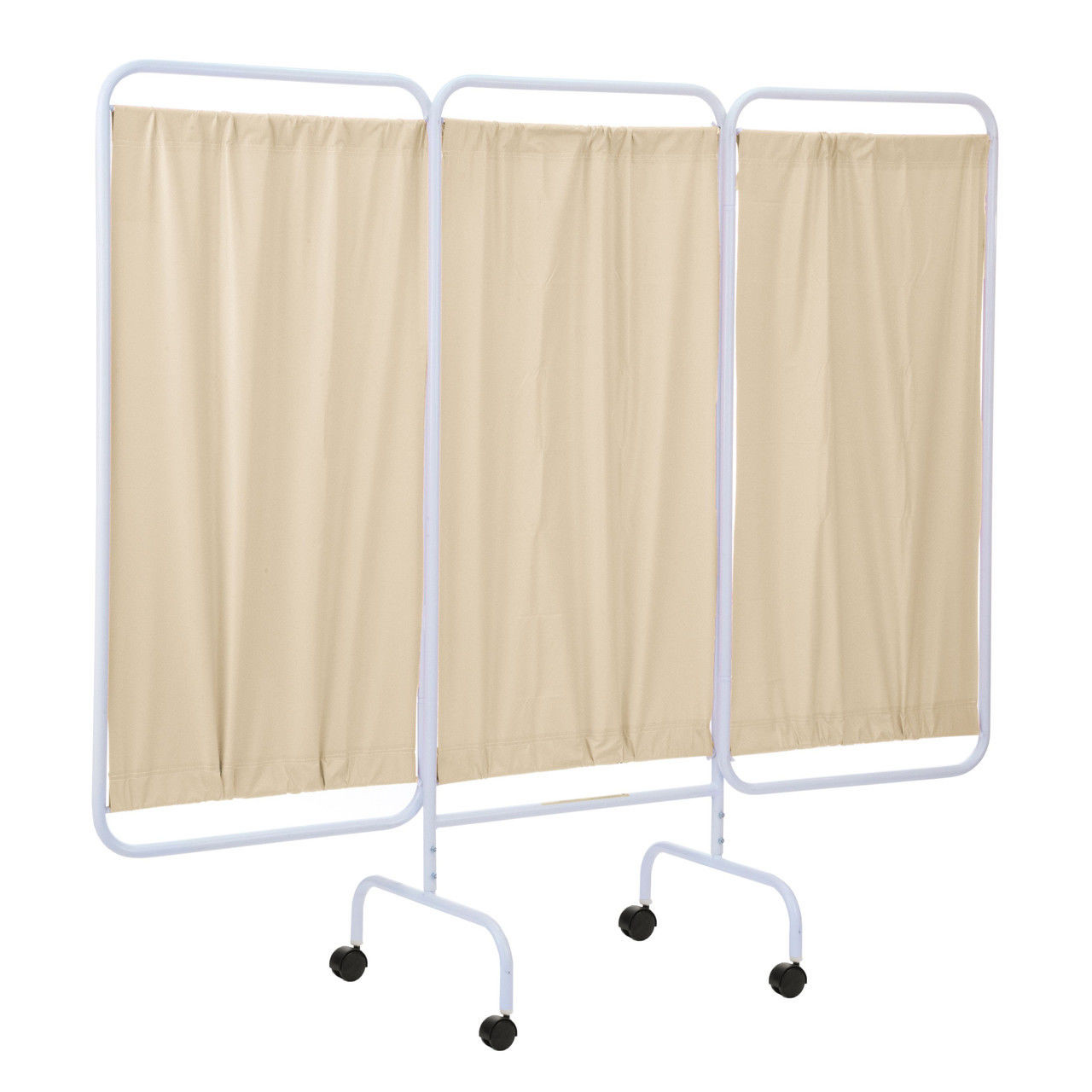 Flame Retardant Vinyl 3 Panel Portable Privacy Screen - Beige