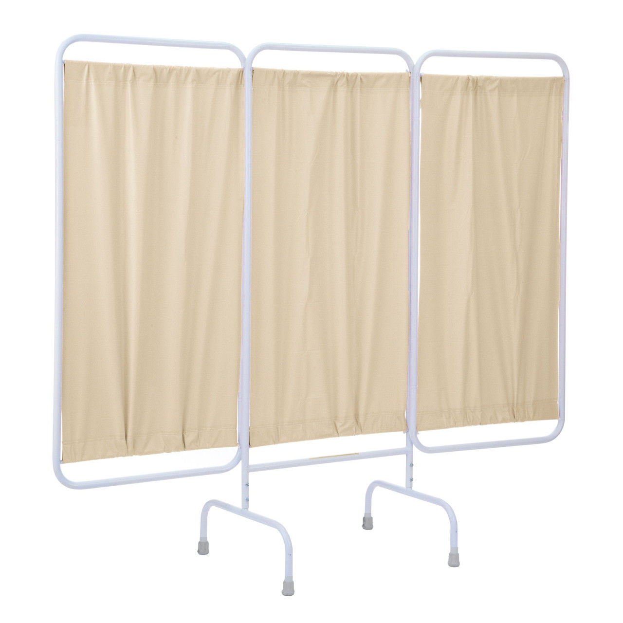 Flame Retardant Tri Fold Vinyl Privacy Screen - Beige