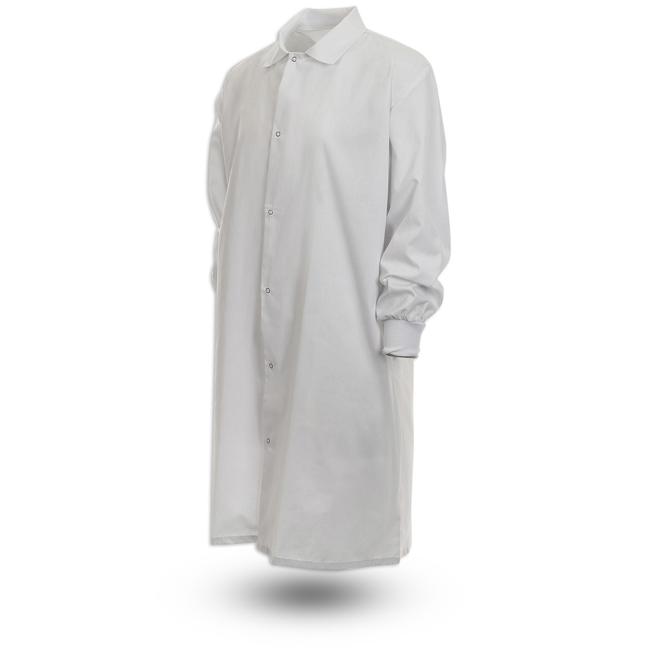 Unisex Lab Coat with Knit Cuffs |Men's Long Lab Coats