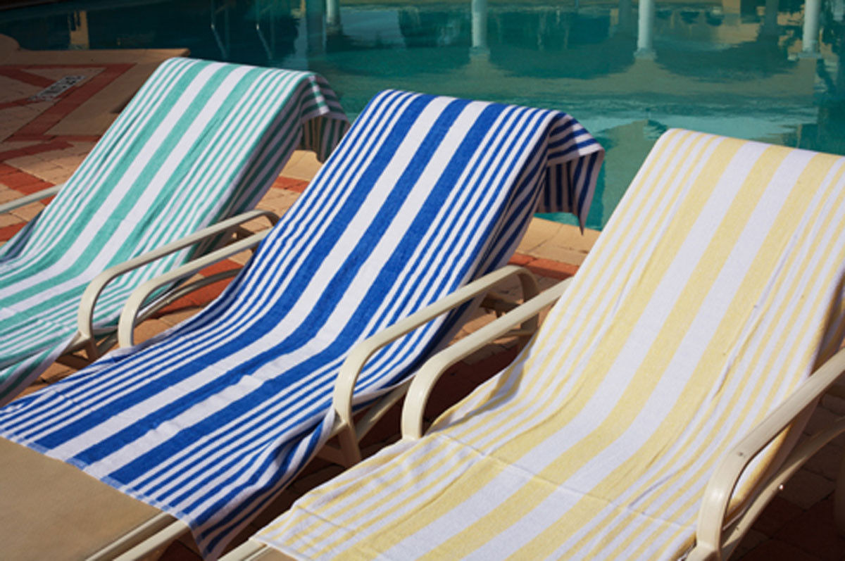 Blue Center Stripe Pool Towels Beach Towel Bulk|Center Stripe Towels