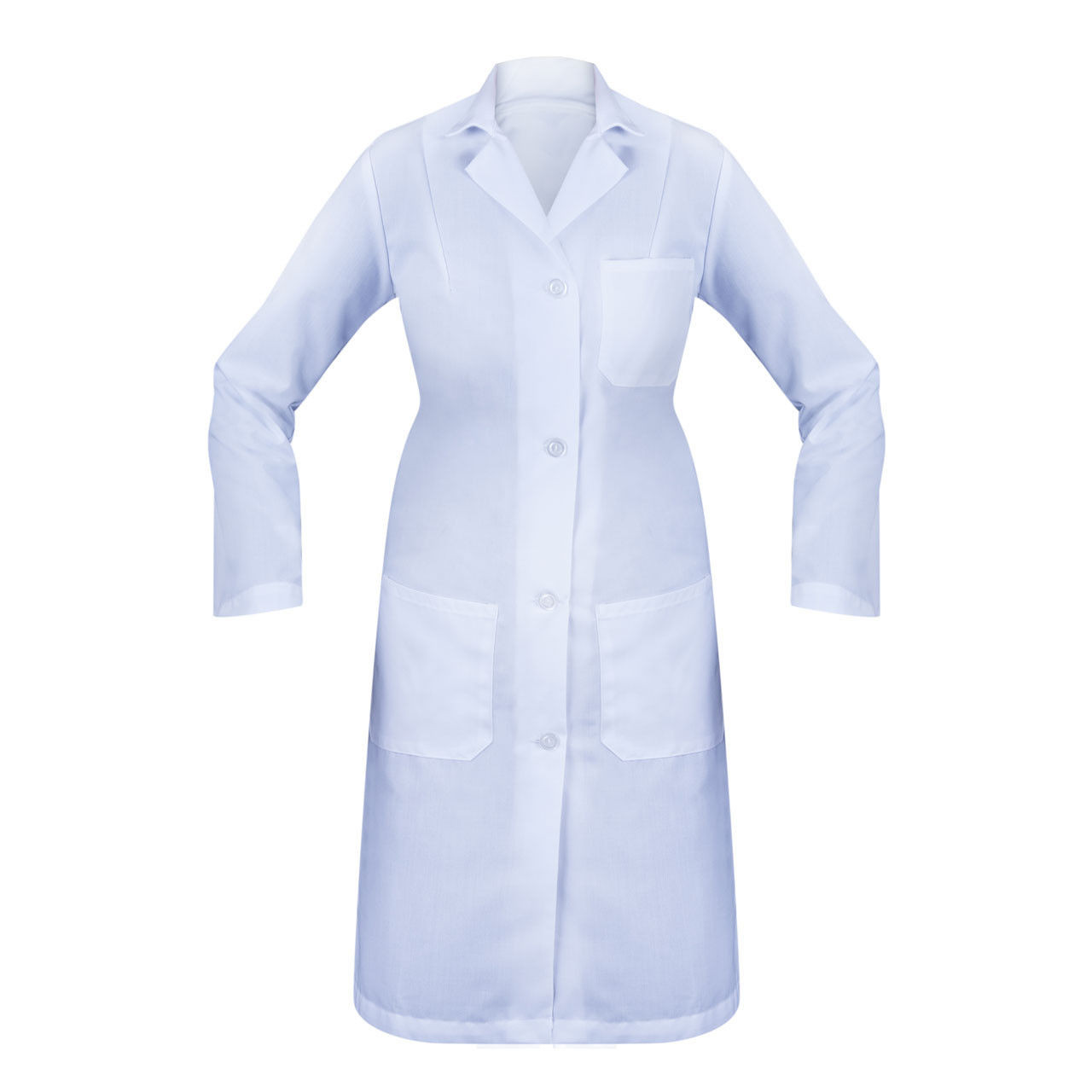 Female Lab Coat, 3 Pocket, Long Sleeve, Buttons |Women's Long Lab Coats