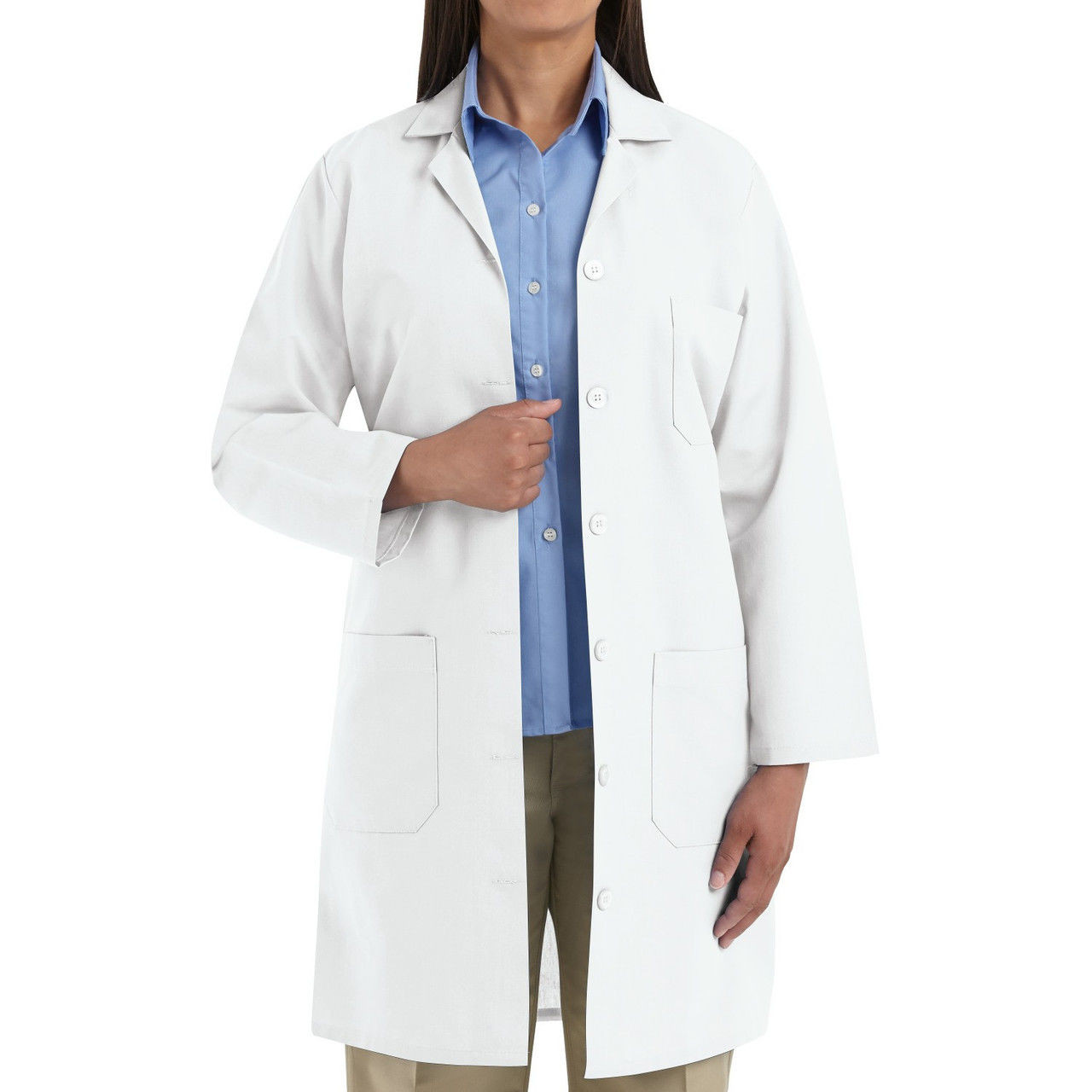 Red Kap KP15 Women's Snap Front Lab Coat |Women's Long Lab Coats