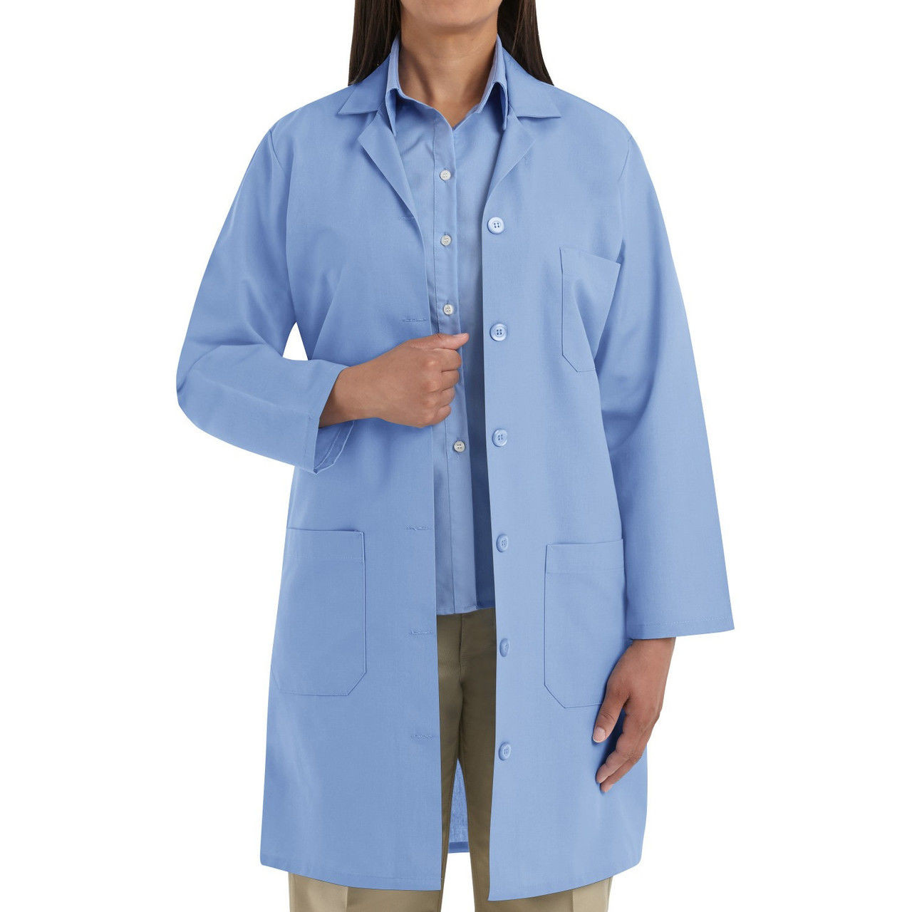 Red Kap KP15 Women's Snap Front Lab Coat |Women's Long Lab Coats