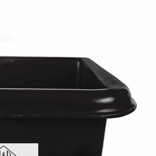 Steel Base Poly Box Truck, 8 Bushel, Black|Laundry Carts, Trucks, and Racks