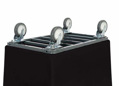 Steel Base Poly Box Truck, 8 Bushel, Black