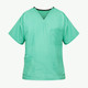 Unisex Reversible Scrub Top, Jade Green