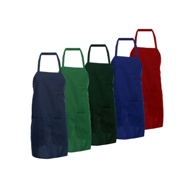 3-Pocket Bib Apron with Tubular Braid Ties