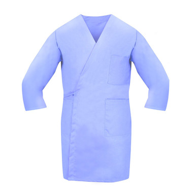 Smock Wrap, Long Sleeve, 3 Pocket, Light Blue