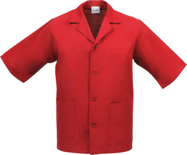 Unisex Smock, Red |Unisex Smock, Short Sleeve