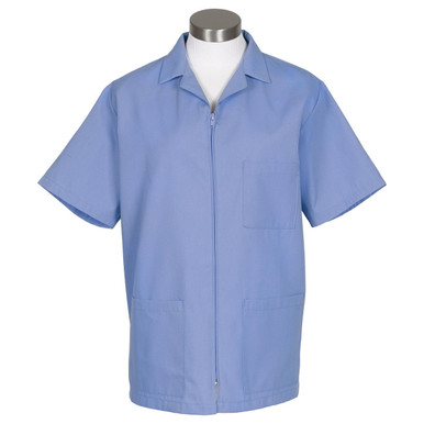 Fame K74 Zipper Front Smock, Ceil Blue