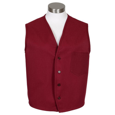 Unisex Vest, Burgundy V40 Fame Fabrics|Uniform Vests