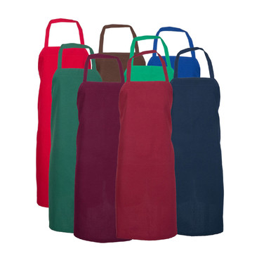Large Cut Bib Apron with Tubular Braid Ties