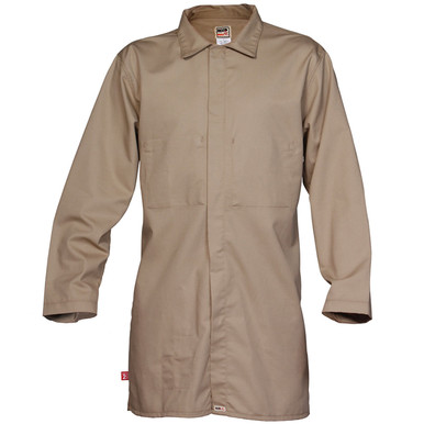 Flame Resistant Khaki Lab Coat FR Khaki Lab Coat J88FU7