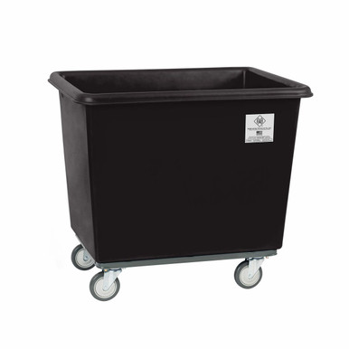 Steel Base Poly Box Truck, 12 Bushel, Black